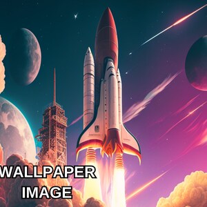 WALLPAPER Desktop, Smart Phone & Tablet Art Wallpaper Set Rocket ...