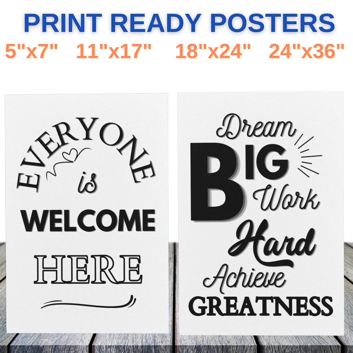 Inspirational Classroom Posters | Motivational Black and White Wall Art ...