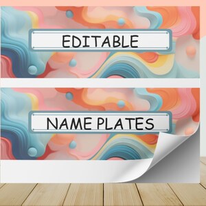 Editable Printable Desk Name Labels | Student Nameplates | School ...