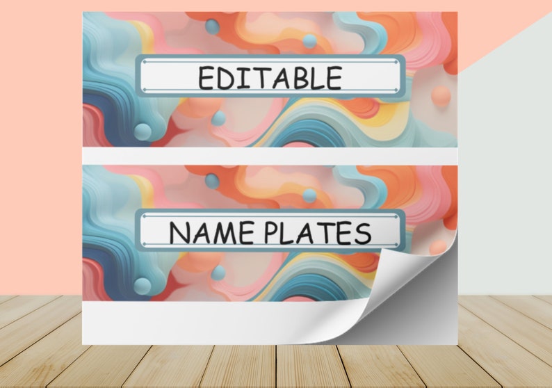 Editable Printable Desk Name Labels | Student Nameplates | School ...