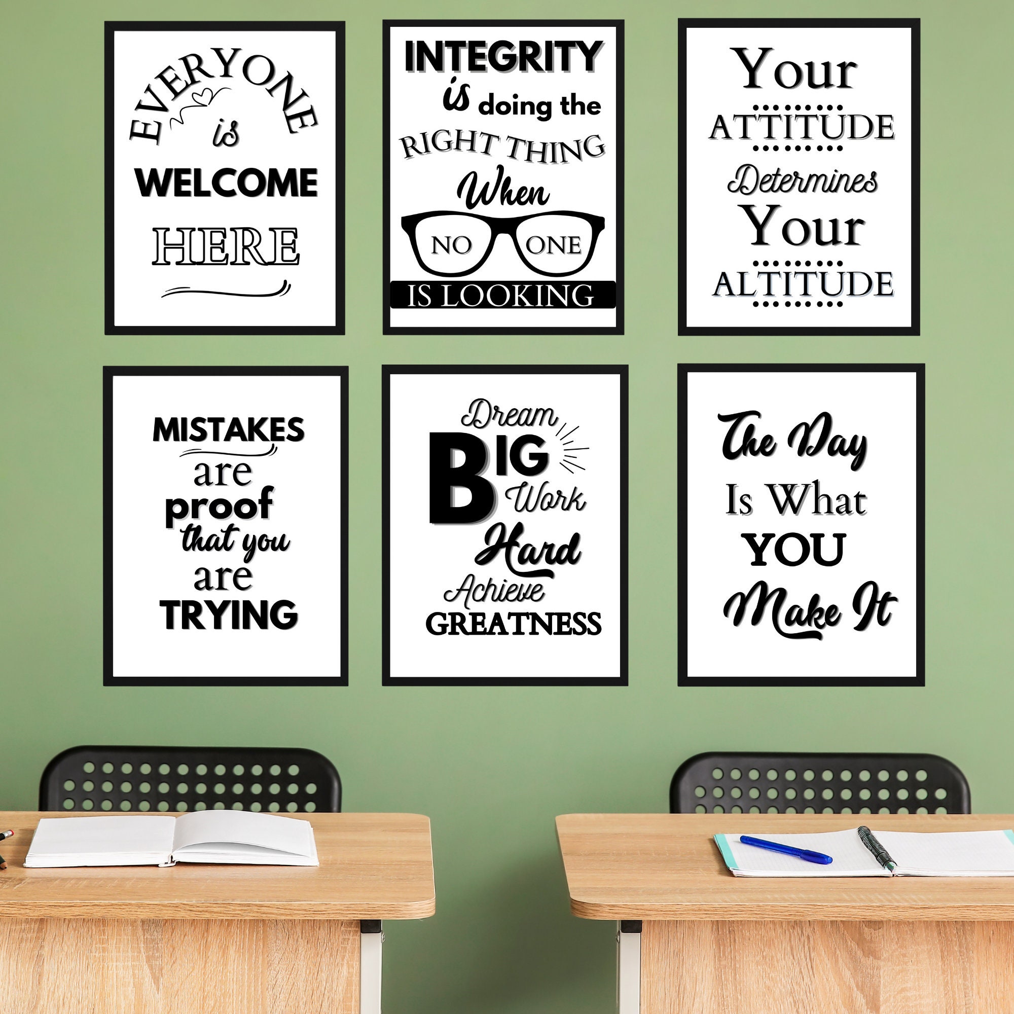 PRINTABLE School Posters | Inspirational & Motivational Affirmation ...
