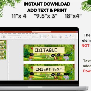 NATURE Name Tags | EDIT & PRINT | Desk Nameplates | Animal Classroom ...