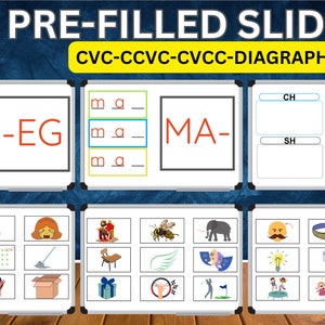 Phonics Lesson Template Slides | ELA Powerpoint | Sound Mapping Boxes ...
