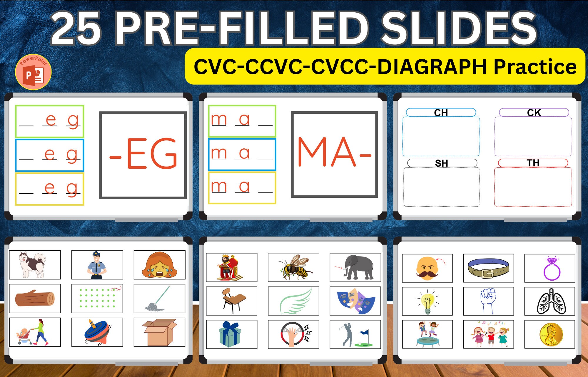 Phonics Lesson Template Slides | ELA Powerpoint | Sound Mapping Boxes ...