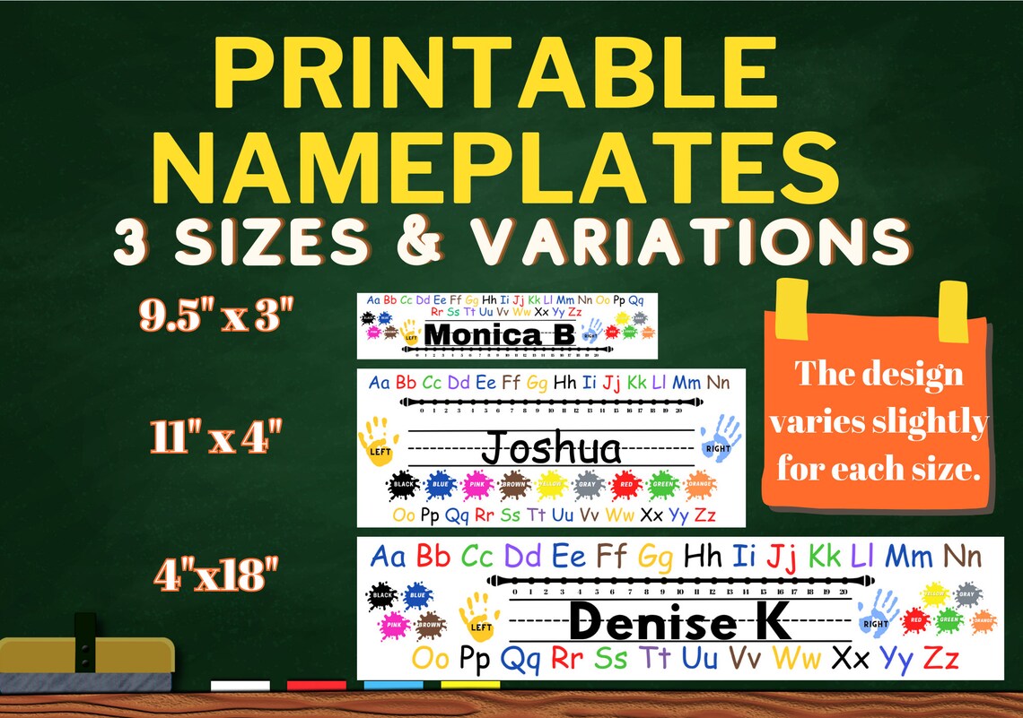 Editable Classroom Desk Nameplates | Back to School (digital Download ...