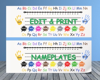 ABC Chart Desk Nameplates | Printable | Classroom Desk Labels | Back to ...