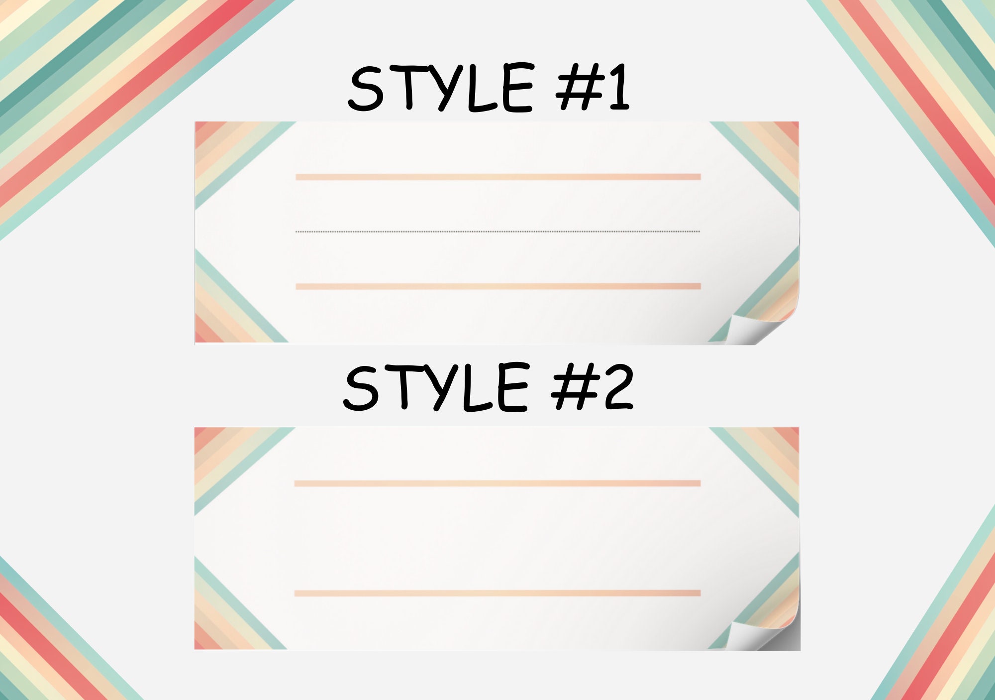 EDIT & PRINT LABELS | Student Desk Nameplates | Striped Classroom ...