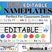 Editable Classroom Desk Nameplates | Back to School (digital Download ...