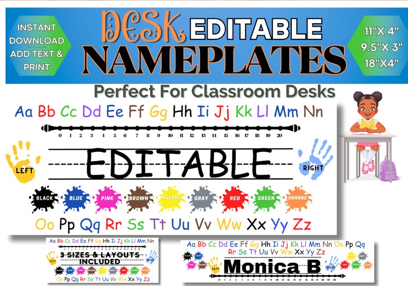 Editable Desk Nameplates | Printable | Classroom Desk Labels | Back to ...