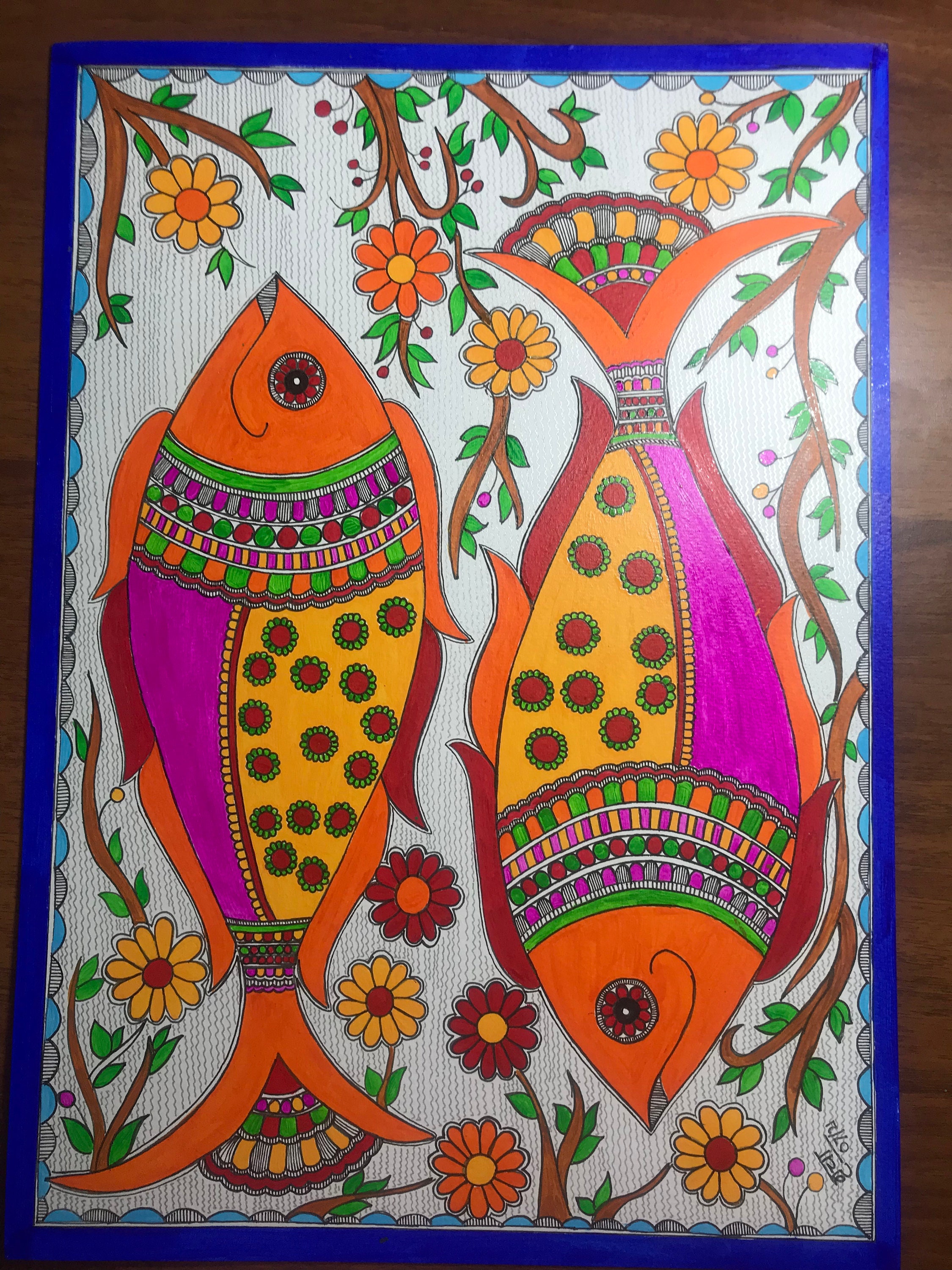 Madhubani Meen Fish - Etsy