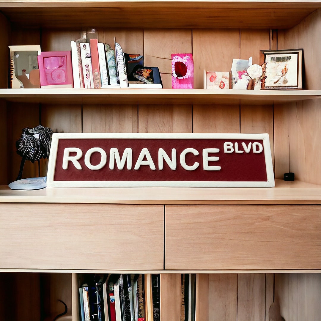 Romance BLVD Sign/romance Sign/book Lovers Sign/booktok Sign - Etsy