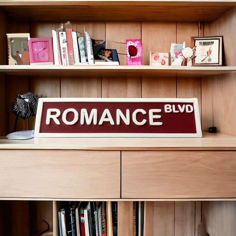 Romance BLVD Sign/romance Sign/book Lovers Sign/booktok Sign - Etsy