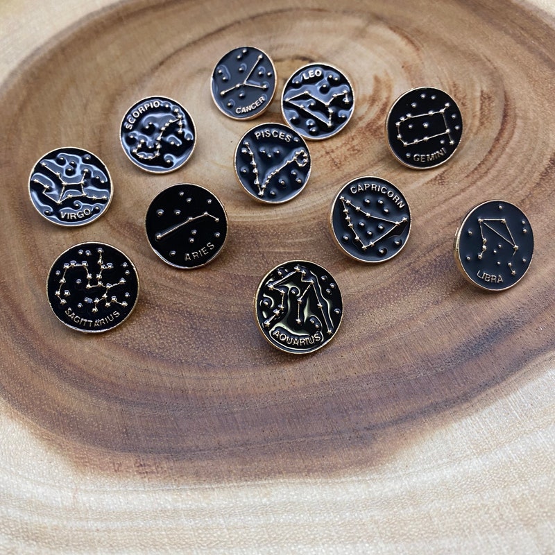 Zodiac Enamel Pin - Etsy