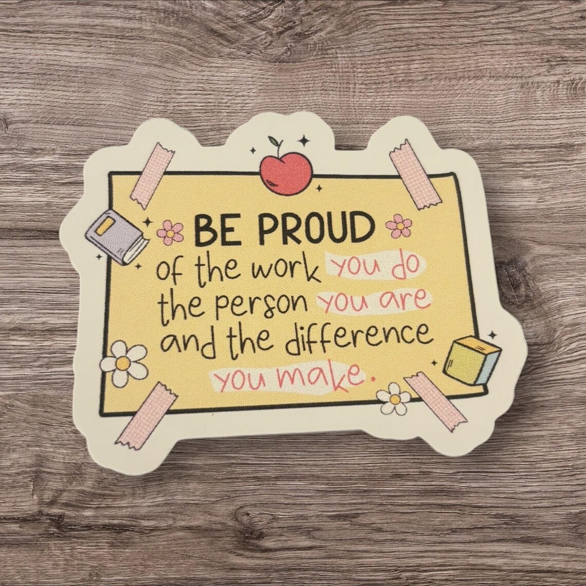 Teaching Affirmation Sticker, Teacher Sticky Note Themed Stickers - Etsy