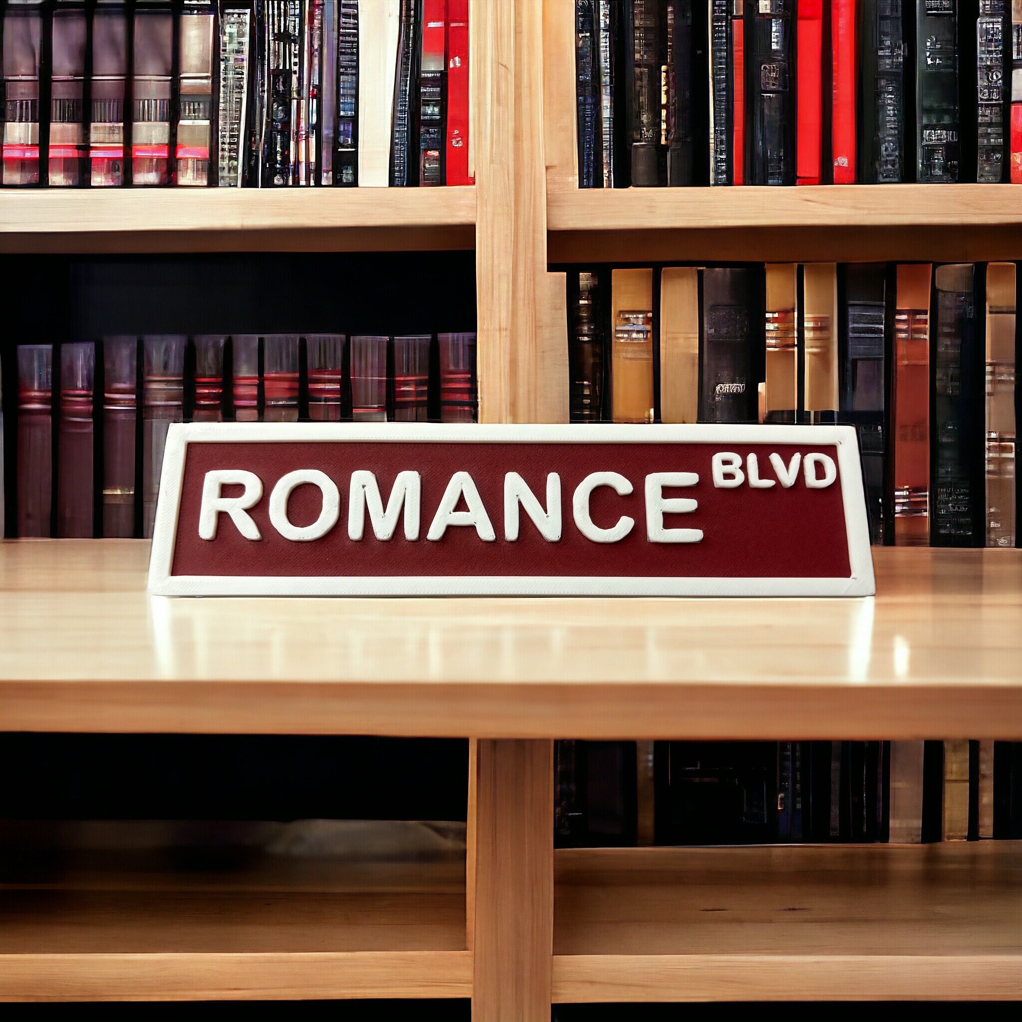 Romance BLVD Sign/romance Sign/book Lovers Sign/booktok Sign - Etsy