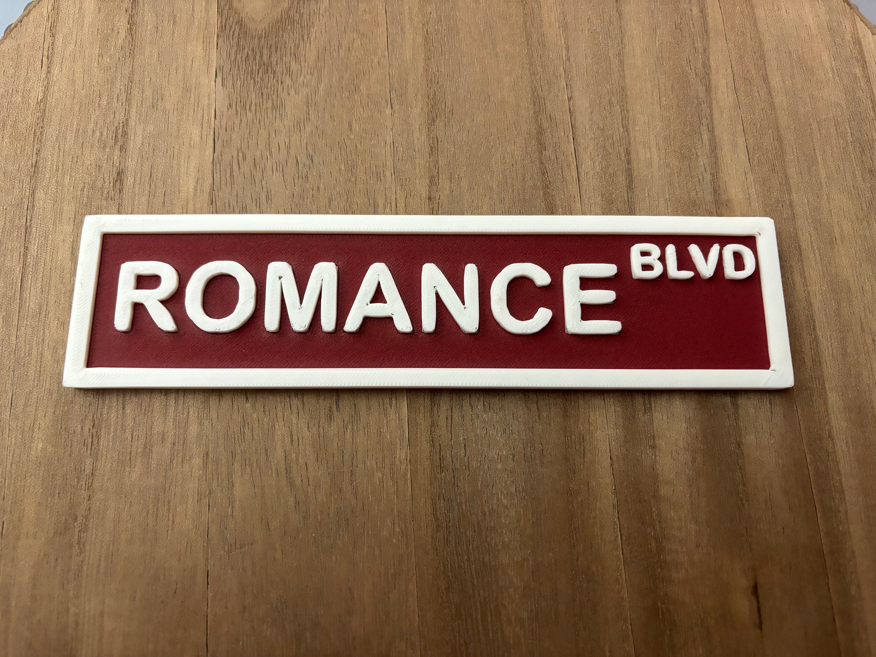 Romance BLVD Sign/romance Sign/book Lovers Sign/booktok Sign - Etsy