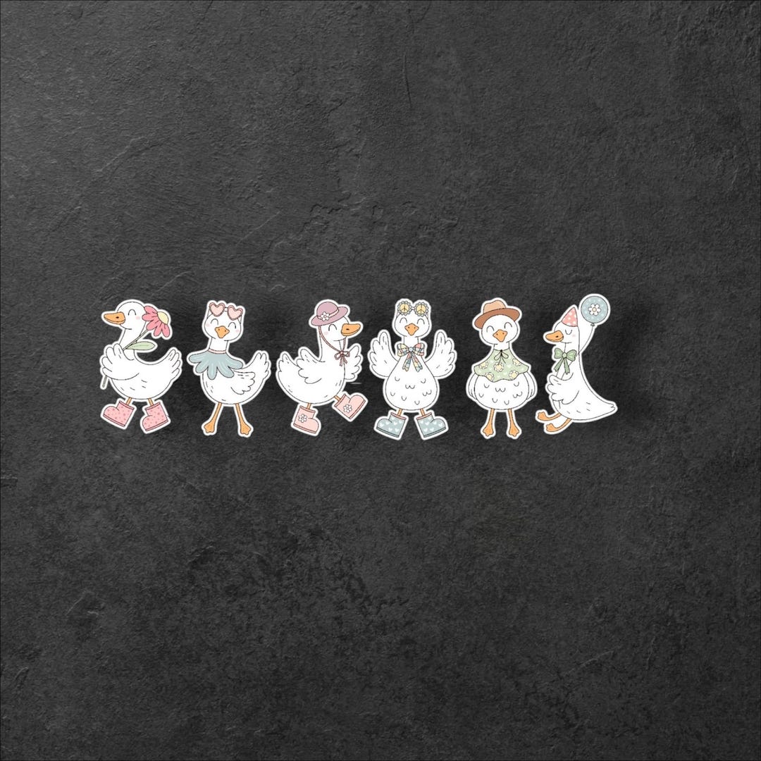 Pastel Goose Sticker/goose Sticker/cute Goose Sticker - Etsy