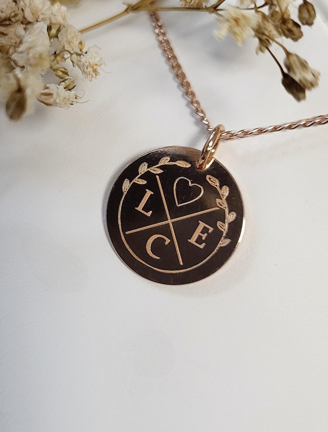 Plate Chain With Initials, Monogram Chain, Family, Friends, Individual ...