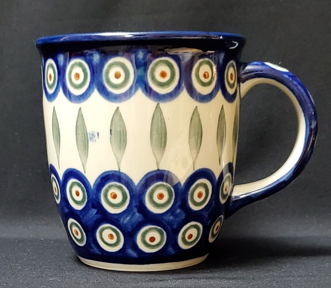Vintage Polish Pottery 12 Oz Mugs, Handmade in Bolesławiec, Poland at ...