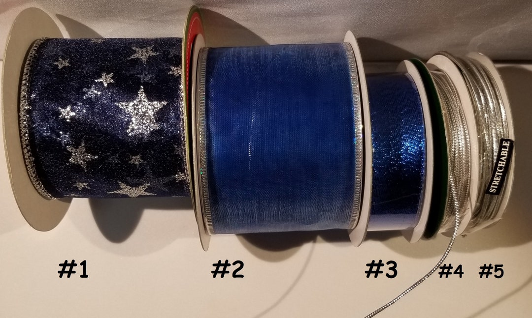 Assorted Blue and Silver Ribbon and Cord - Etsy