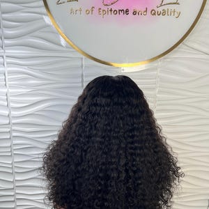 Black Curly Human Hair Wig: 16-inch Lace Front, Glueless - Etsy
