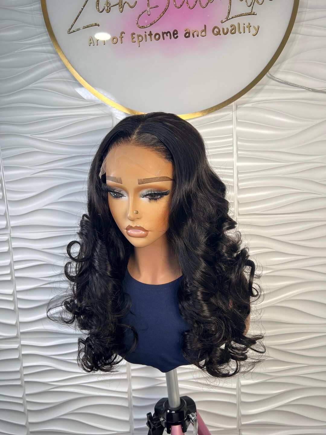 HD Lace Front Wig: Virgin Human Hair, Bounce Curls, 24-inch - Etsy