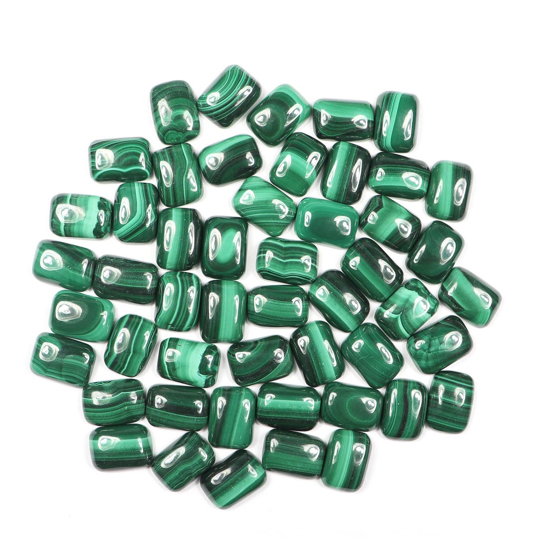 Natural Malachite Smooth Rectangle Shape Cabochon High Quality Loose ...