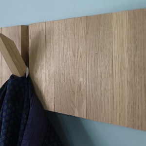 Piano Wall Oak Coat Rack, Wooden Wall Hanger, Flip Down Wall Coat Rack ...