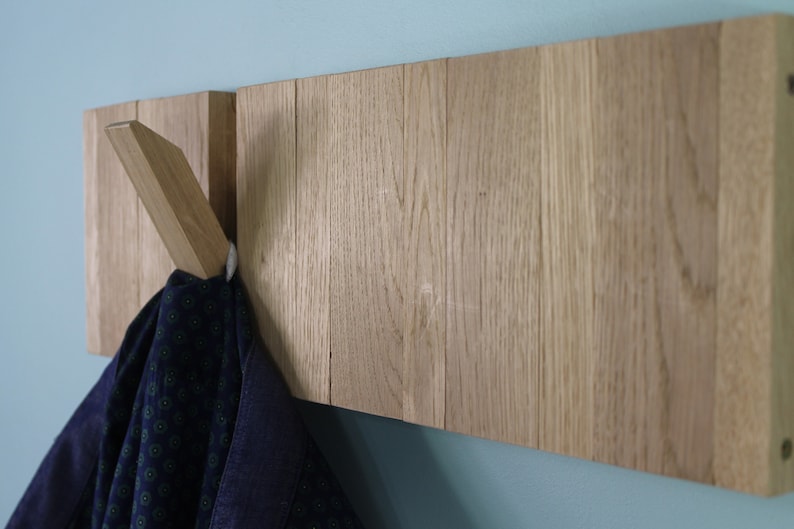Piano Wall Oak Coat Rack, Wooden Wall Hanger, Flip Down Wall Coat Rack ...