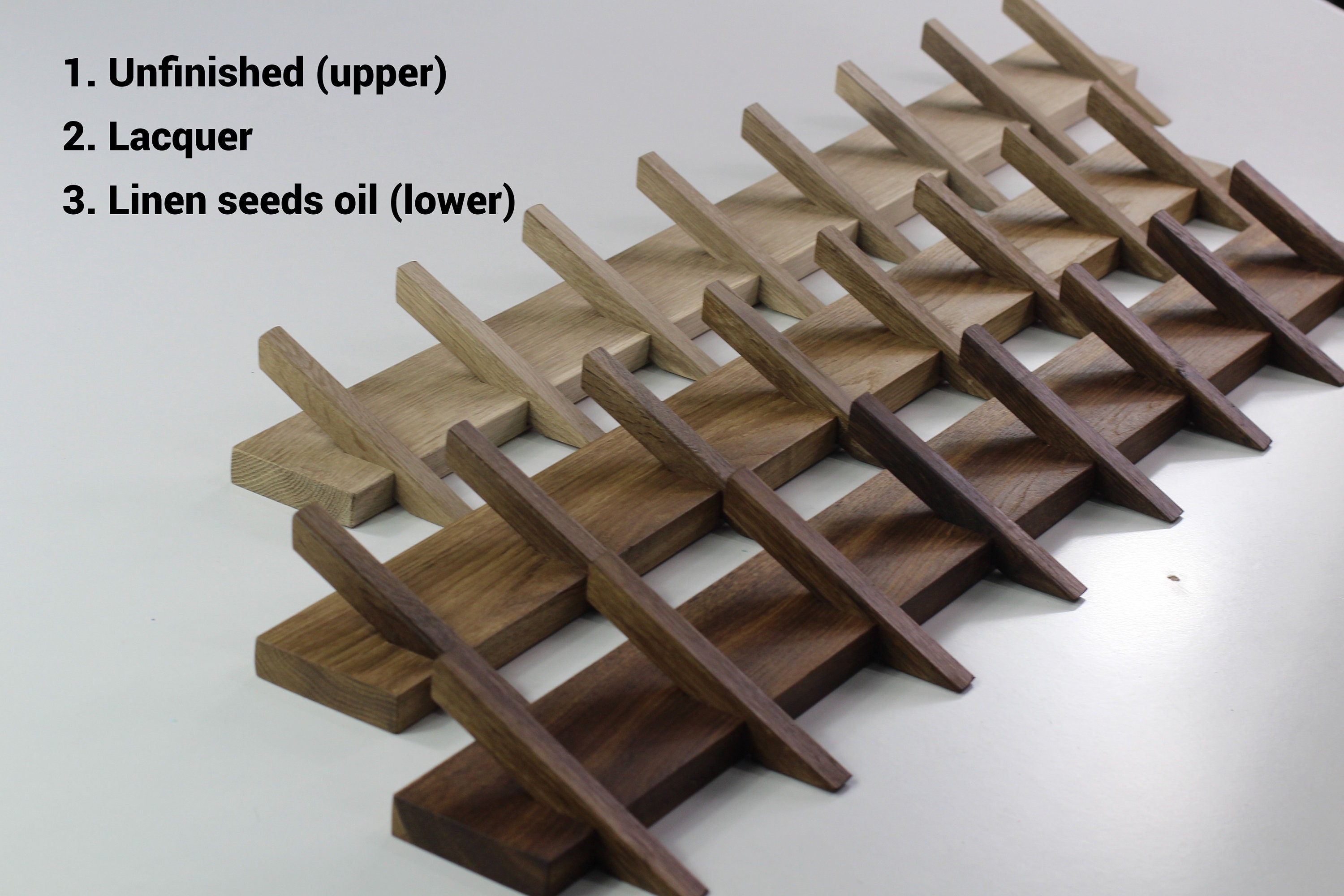 Modern Fumed Oak Rack With 4-5-6-7-8 Hooks/ Wall Mount Coat Rack/ Oak ...