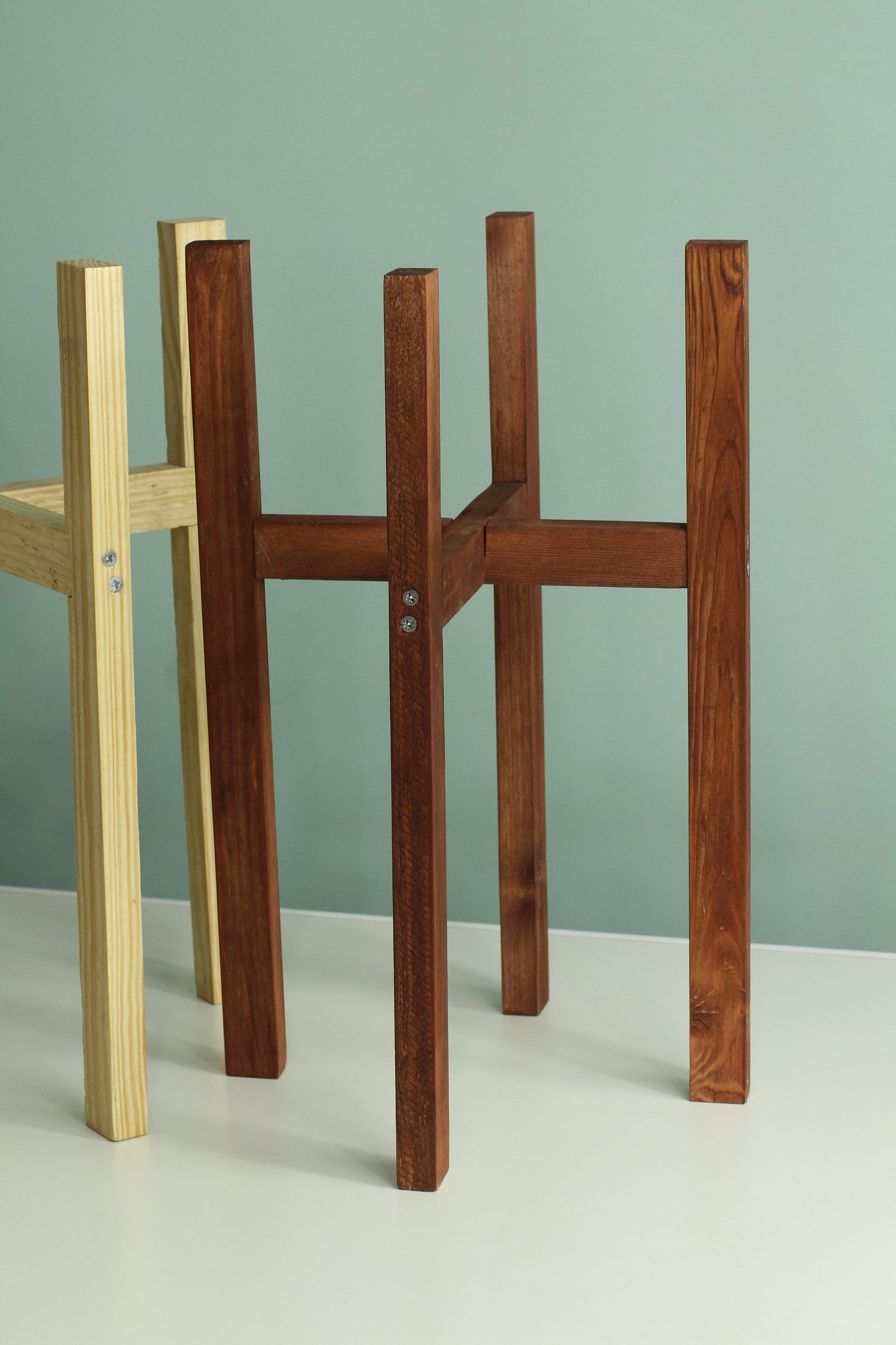 Wooden Plant Stand/ Handmade Plant Stand/ Revesible Modern Plant Stand ...