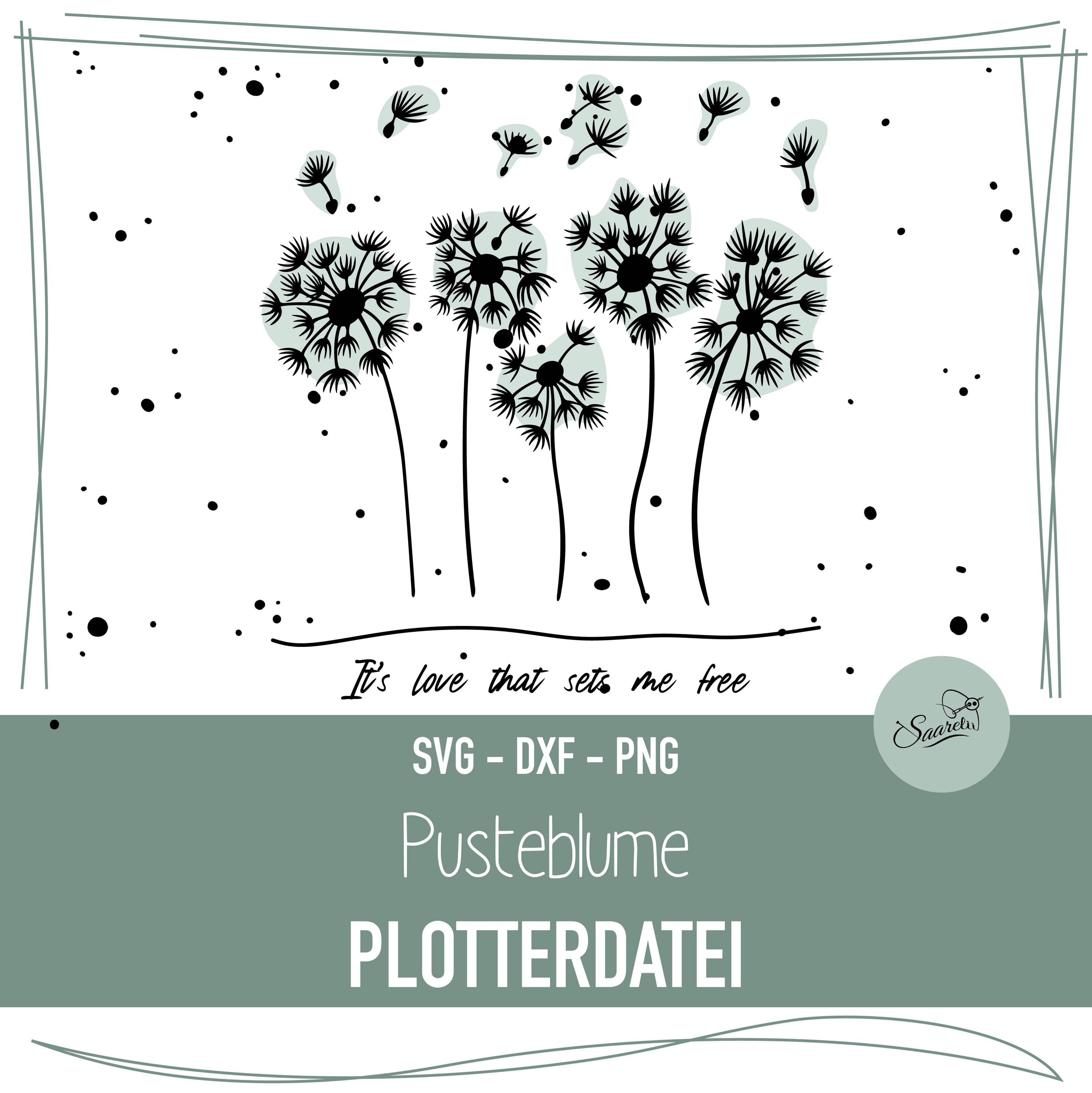 Pusteblume Plotterdatei im SVG, DXF und PNG Format, Vorlage Pusteblume, Plott Löwenzahn - Etsy.de