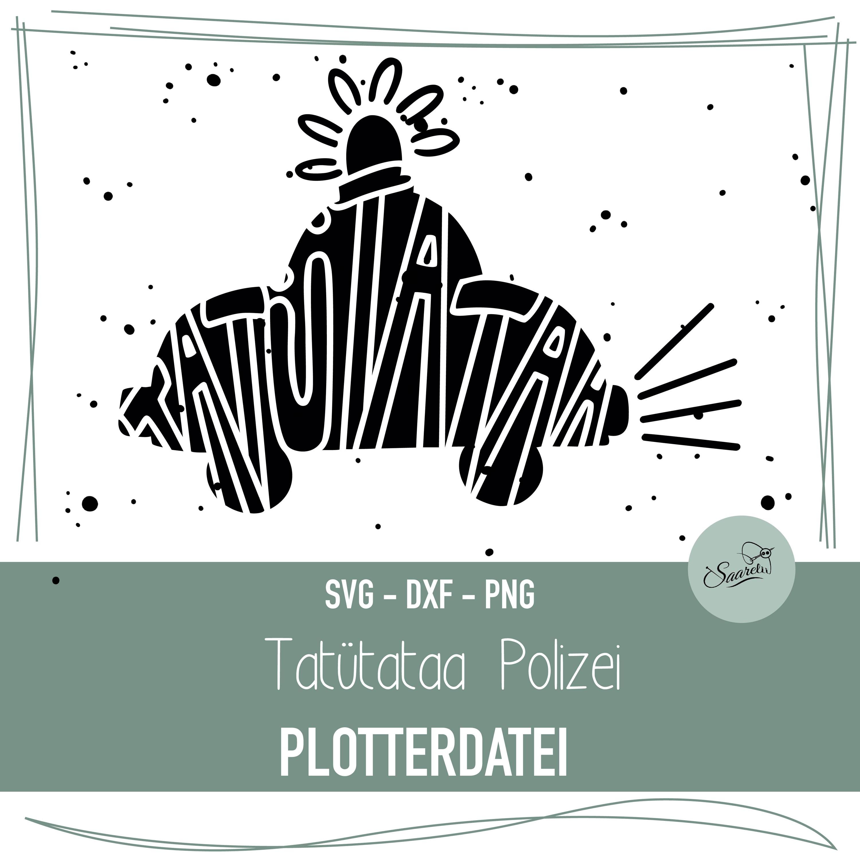 Plotterdatei Polizei mit Schriftzug Tatütata als SVG, DXF und PNG Datei - Etsy.de