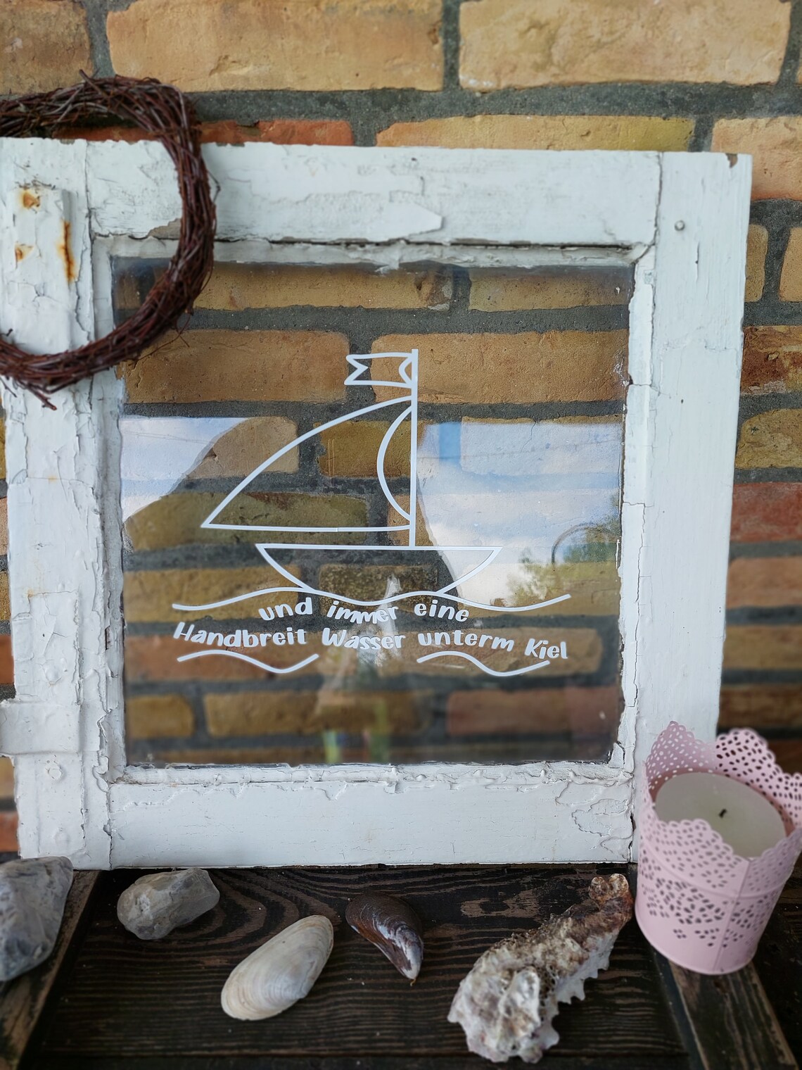 Maritimer Plott, Segelboot Plotterdatei, Immer eine Handbreit Wasser unterm Kiel - Etsy.de