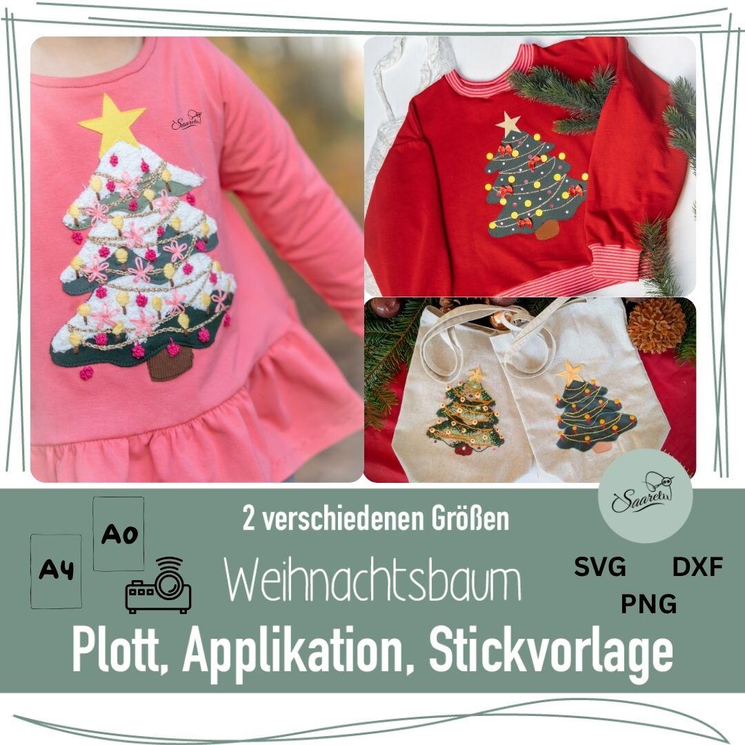 Christmas Tree – Plotter File | Appliqué Template | Hand Embroidery ...