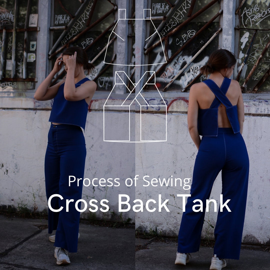 Low Waste Cross Back Tank PDF Sewing Pattern - Etsy