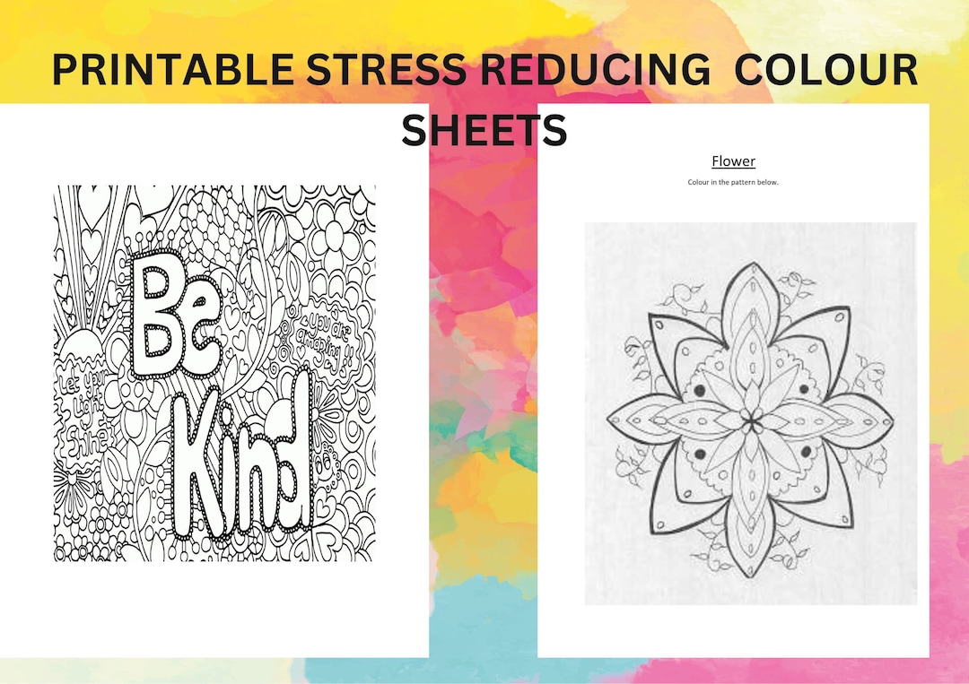 Mental Health Colouring Sheets, Therapeutic Coloring Sheets, Printable ...