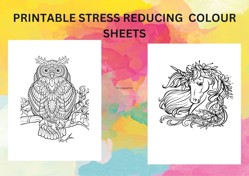 Mental Health Colouring Sheets Therapeutic Coloring Sheets - Etsy