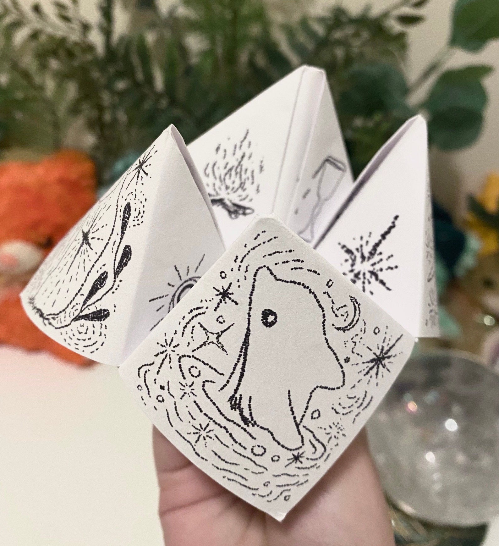 Printable Fortune Teller . Cootie Catcher. Origami Halloween Party ...