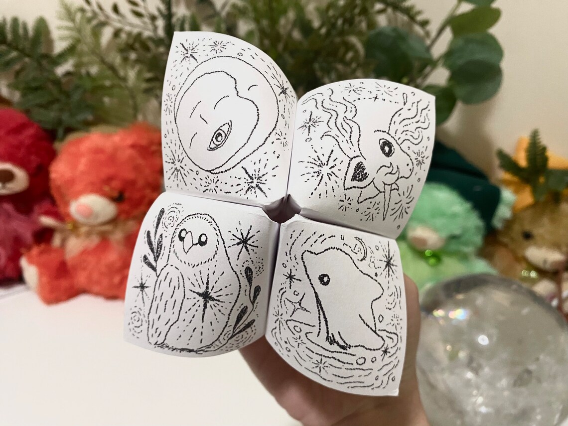 Printable Fortune Teller . Cootie Catcher. Origami Halloween Party ...