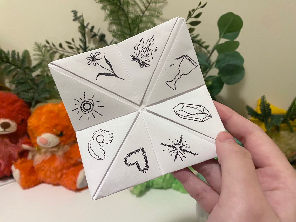 Printable Fortune Teller . Cootie Catcher. Origami Halloween Party ...