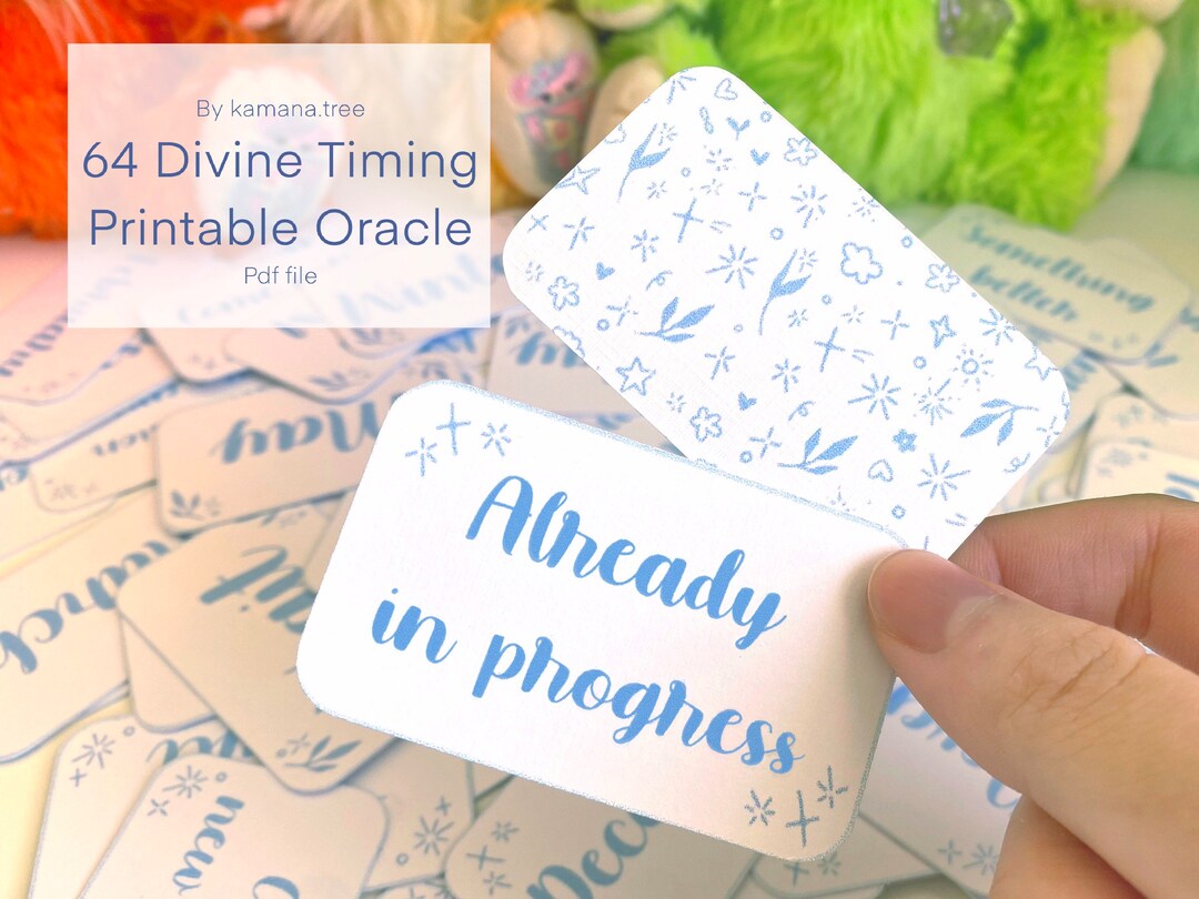 Printable Divine Timing Oracle Cards | Digital Download| Channeled ...