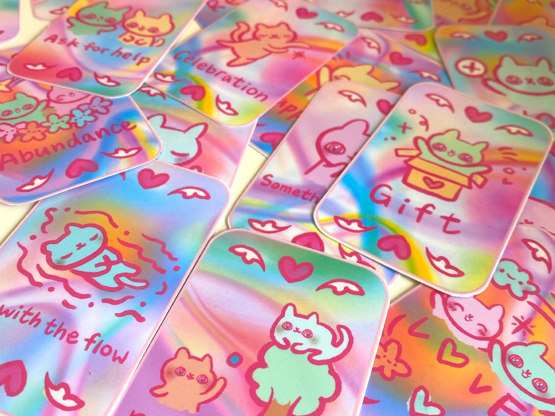 Printable Cat Oracle Cards | Digital Download| Channeled Messages| Twin ...