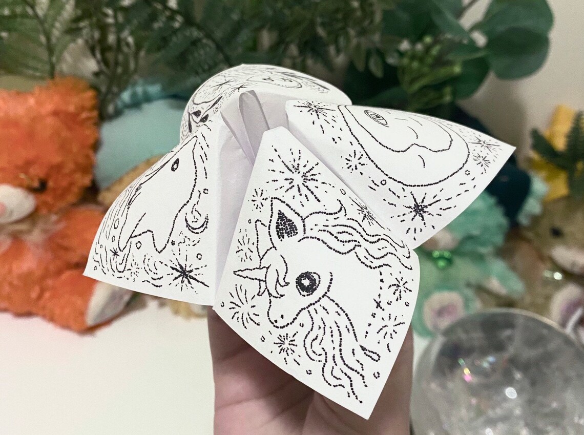 Printable Fortune Teller . Cootie Catcher. Origami Halloween Party ...