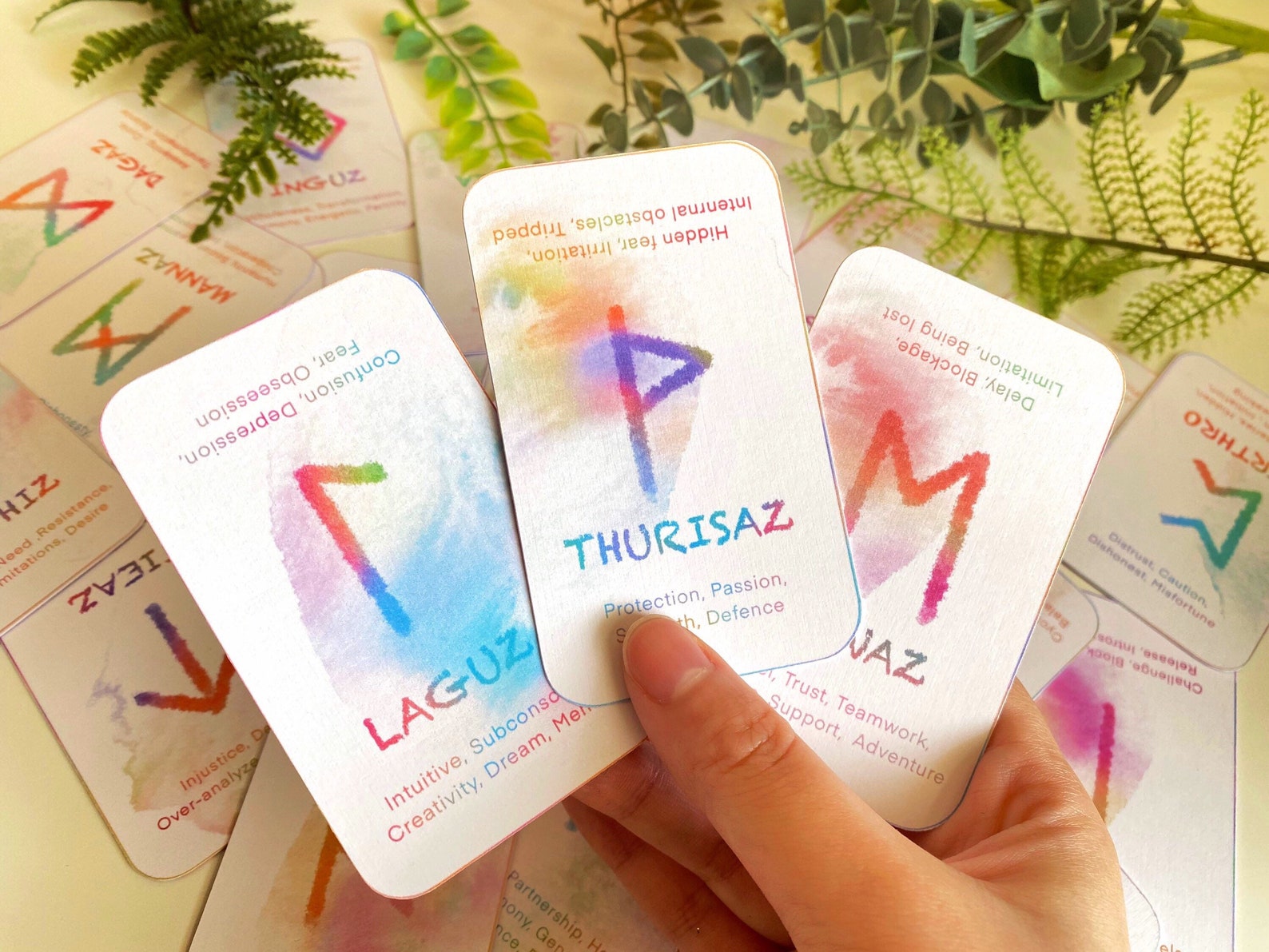 Rune Deck |printable Rune Cards| Rune Set| Oracle Deck|oracle Cards ...