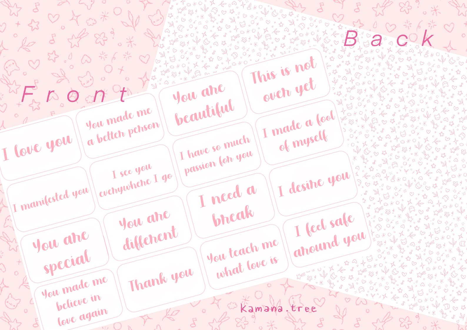 Printable Love Messages Oracle Cards | Digital Download| Love Message ...