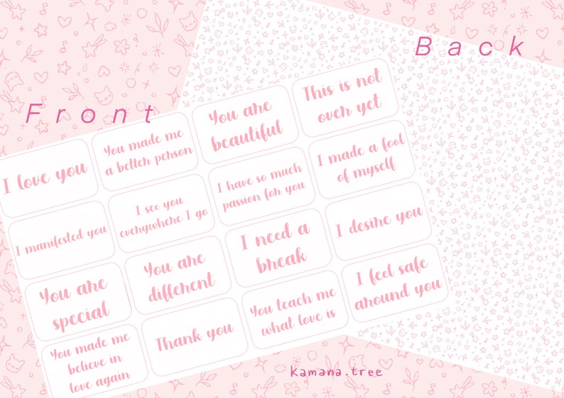Printable Love Messages Oracle Cards | Digital Download| Love Message ...