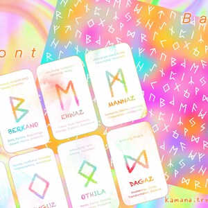 Rune Deck |printable Rune Cards| Rune Set| Oracle Deck|oracle Cards ...
