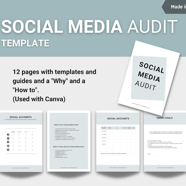 Social Media Audit Sheet - Etsy
