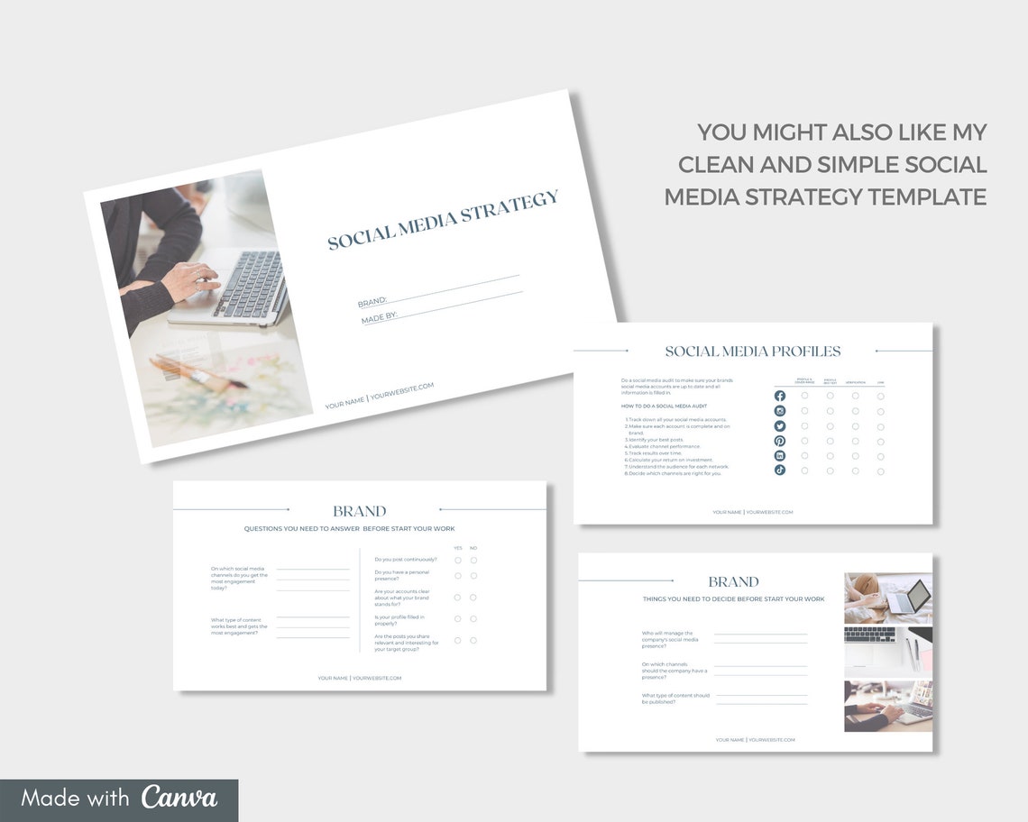 Brand Book Editable Canva Template Visual Identity Guidelines Brand ...